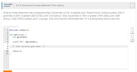 Solved Challenge Activity 545 Multi Branch If Else
