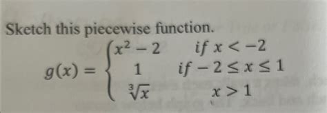 Solved Sketch This Piecewise