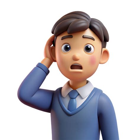 Beautiful Artistic Confused Student Scratching Their Head Professional