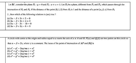 let r┘ consider the plane p1 y 0 and p2 x z 1 let