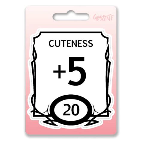 Sticker Cute Stat Block Halcyon Games