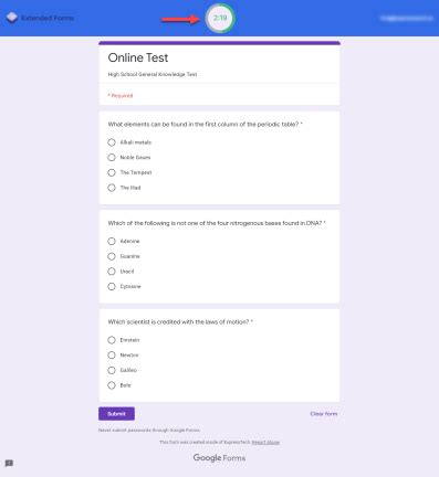 How To Add A Timer On Google Forms