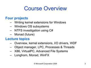 WindowsKernelOverview University Of Tokyo July Pdf