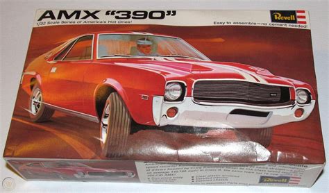 Revell 132 Amc Amx Model Kit Mint Unbuilt In Original Box Slot Car H