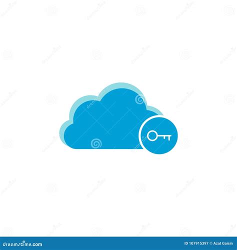 Cloud Computing Icon Key Icon Stock Vector Illustration Of Button Computing