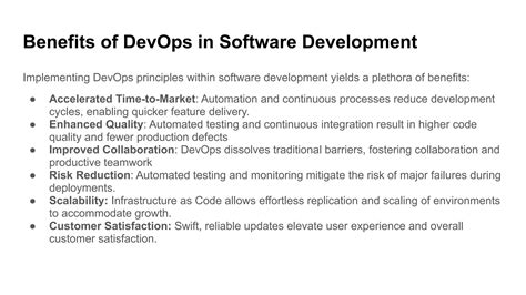 Devops In Software Development Streamlining Processes For Agile Success Ppt
