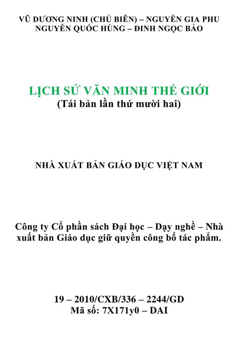 Solution Tailieuvnu Com Giao Trinh Lich Su Van Minh The Gioi Vu Duong Ninh Chu Bien Studypool