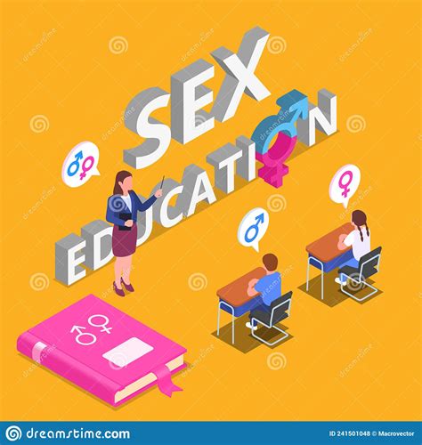 Sex Education Isometric Concept Stock Vector Illustration Of Medical Human