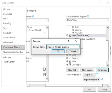 Ribbon In Excel Tabs Examples How To Hideunhidecustomize