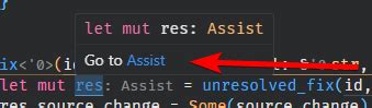 Go To Definition In The Description Of Variable Or Something Equivalent Issue Rust