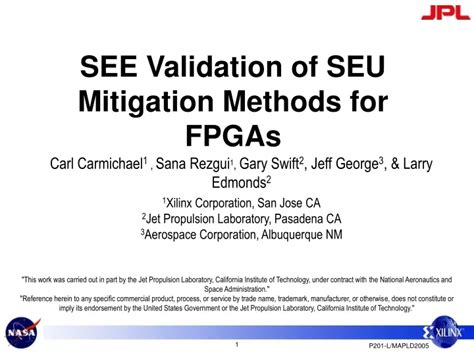 Ppt See Validation Of Seu Mitigation Methods For Fpgas Powerpoint Presentation Id 9382154