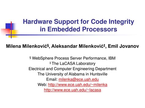 Ppt Hardware Support For Code Integrity In Embedded Processors Powerpoint Presentation Id