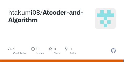 Github Htakumi08atcoder And Algorithm