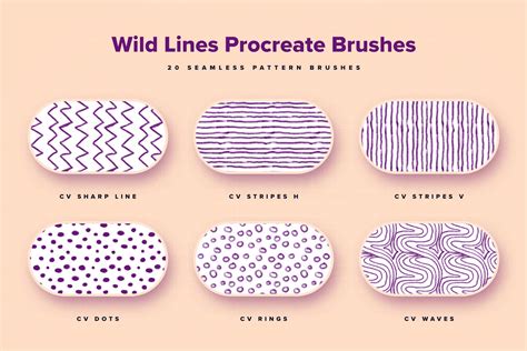 Creative Veila Wild Lines Procreate Brushes