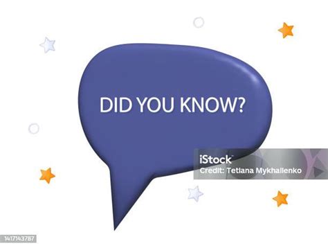 알고 계셨습니까 흥미로운 사실에 대한 메시지가있는 연설 거품 3d 지혜의 팁 질문 아이콘 새로운 아이디어 지식 학습 교육 정답의 개념 벡터 일러스트레이션 0명에 대한 스톡