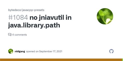 no jniavutil in java library path · issue 1084 · bytedeco javacpp