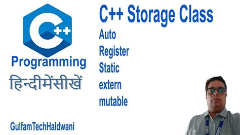 C Storage Class Auto Register Static Extern Mutable Youtube