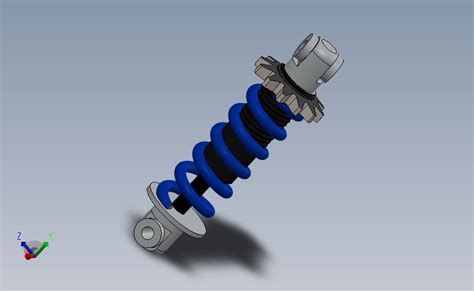 减震器 Solidworks 2020 模型图纸下载 懒石网