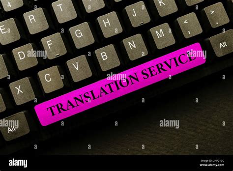 Conceptual Display Translation Service Conceptual Photo The Equivalent Target Language From The