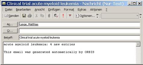 Screen Shot Of Automatic Notification Email Download Scientific Diagram