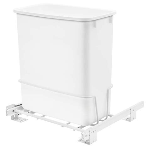 REV A SHELF RV 814 Single 20 Quart Bottom Mount Waste Container White Rev A Shelf RV 814PB