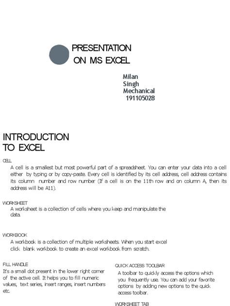 Advanced Excel Presentation Download Free Pdf Microsoft Excel