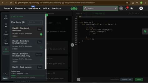Gfg160daysofcode Java Dsa Problemsolving Arraysearch Linearsearch Manoranjani Selvakumar