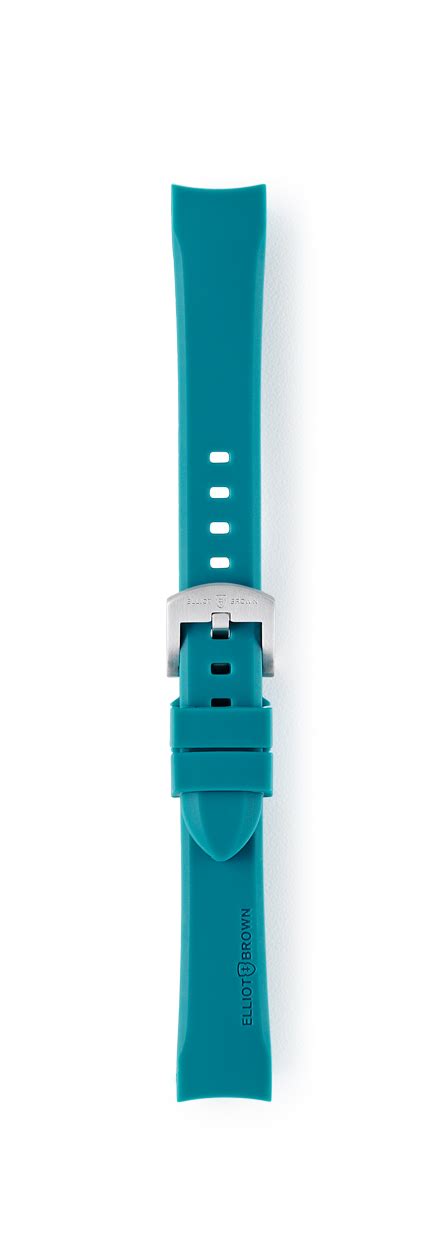 Stl R43 Teal Blue Rubber Strap For Bloxworth Hali Elliot Brown Watches