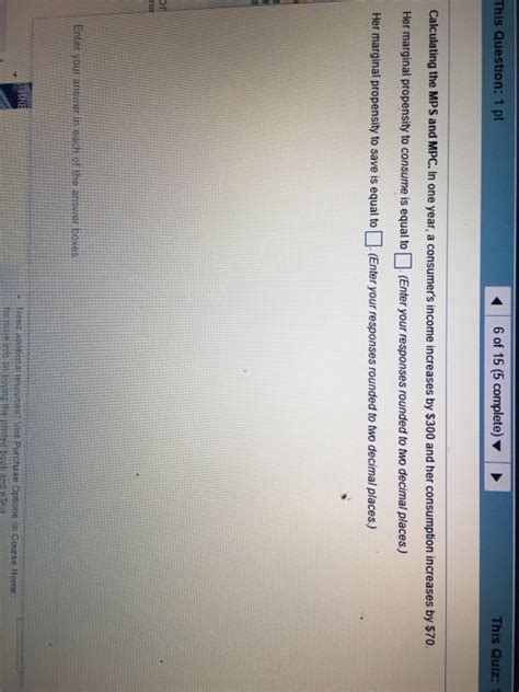 Solved Calculating The MPS And MPC In One Year A Chegg Com