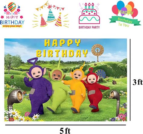 Teletubbies Backdrops Decorations Cartoon Teletubbies Birthday Photo
