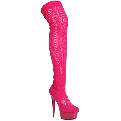 6 Stiletto Stocking Thigh High Boot Pleasure Zone