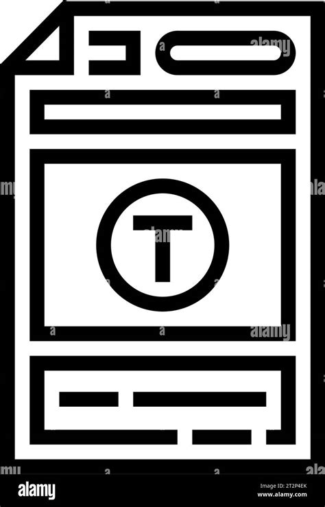 Document Templates Technical Writer Line Icon Vector Illustration Stock