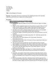 Exploring Limiting Reagents In Chemistry Lab Course Hero