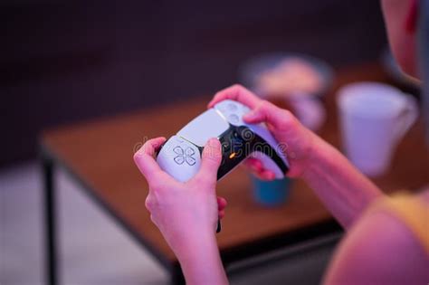 Girl Using New Sony Playstation 5 Dualsense Wireless Controller Which