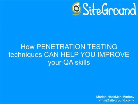 pdf how penetration testing techniques can help you improve your qa