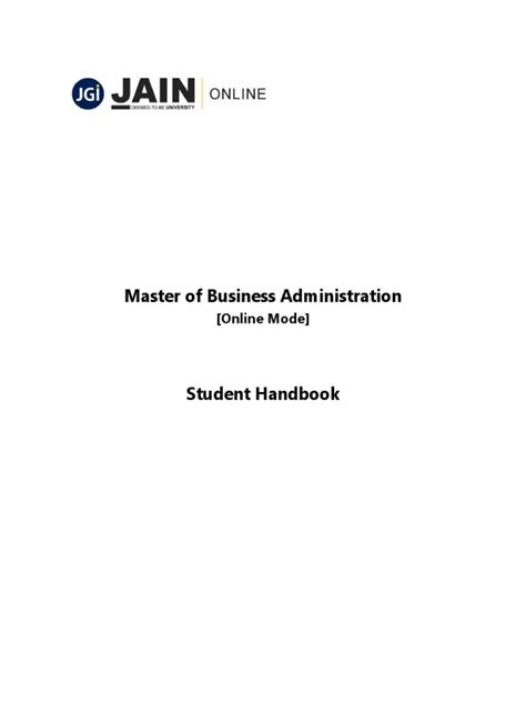 Online Mba Handbook 16 12 2022 Pdf