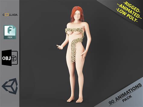 Naked Girl Pose Pack D Modell Obj Dae Fbx Max Unitypackage Free D