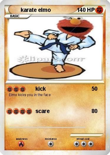 Pokémon Karate Elmo Kick My Pokemon Card