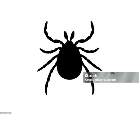 진드기 진드기 실루엣 위험한 무는 곤충 진드기에 물릴 위험이 있습니다 기생충 곤충 Ixodes Ricinus 감염 운반체 흡혈귀