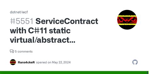 Servicecontract With C11 Static Virtualabstract Members Crashes With