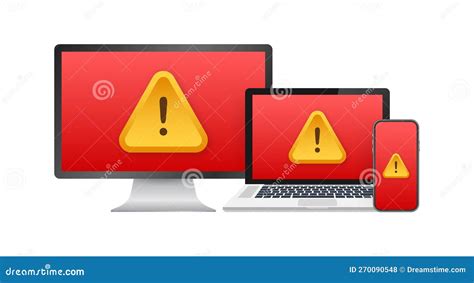 Alert Message Laptop Notification Danger Error Alerts Laptop Virus Problem Or Insecure