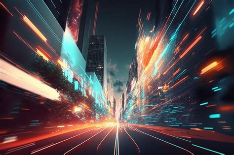 Premium Ai Image The Smart City Concept Where Abstract Dot Points