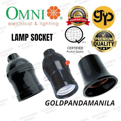 Omni Lamp Socket Receptacle E27 Keyless Socket Socket Plug Push Thru Socket Goldpandamanila