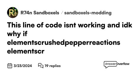 This Line Of Code Isnt Working And Idk Why If Elementscrushedpepperreactions Elements