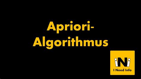 Apriori Algorithmus Business Intelligence Unsupervised Learning Youtube