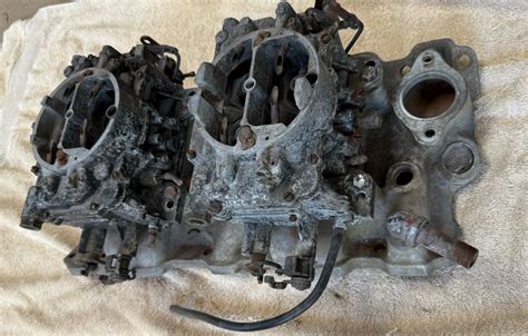 Vintage Weiand Wcv3p Dual Quad Intake Manifold Sbc 283 327 350 Dual 4