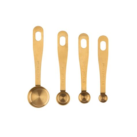 Kitchen Pantry Brass Measuring Spoons Sak Home