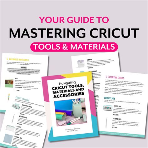 Mastering Cricut Tools Accessories And Materials Ebook Cheat Sheet To