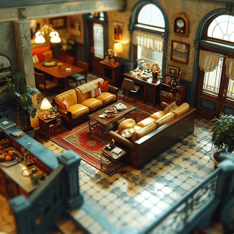 Miniature Sitcom Shows Sets Rmidjourney