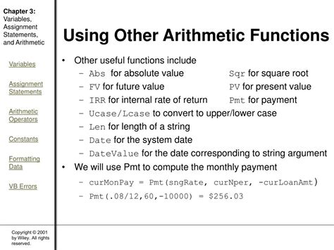 Ppt Chapter 3 Variables Assignment Statements And Arithmetic
